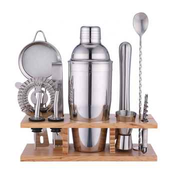 Bartender Kit and Bar Tool Set with Bamboo Base – FairyHome